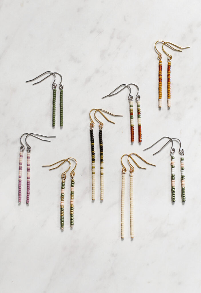 DIY Simple Beaded Earrings - The Merrythought