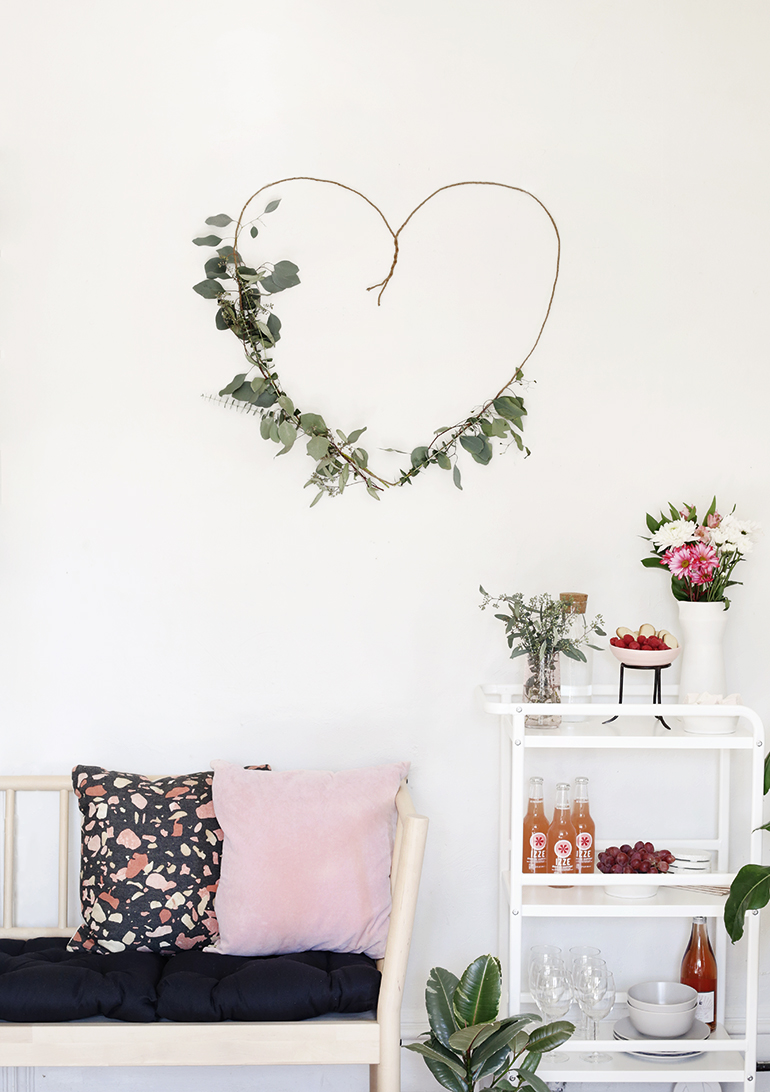 DIY Greenery Heart Backdrop - The Merrythought