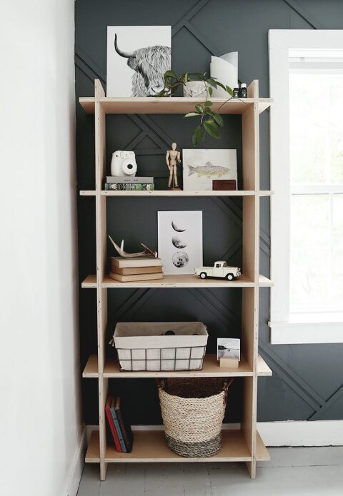 DIY Modern Plywood Shelf