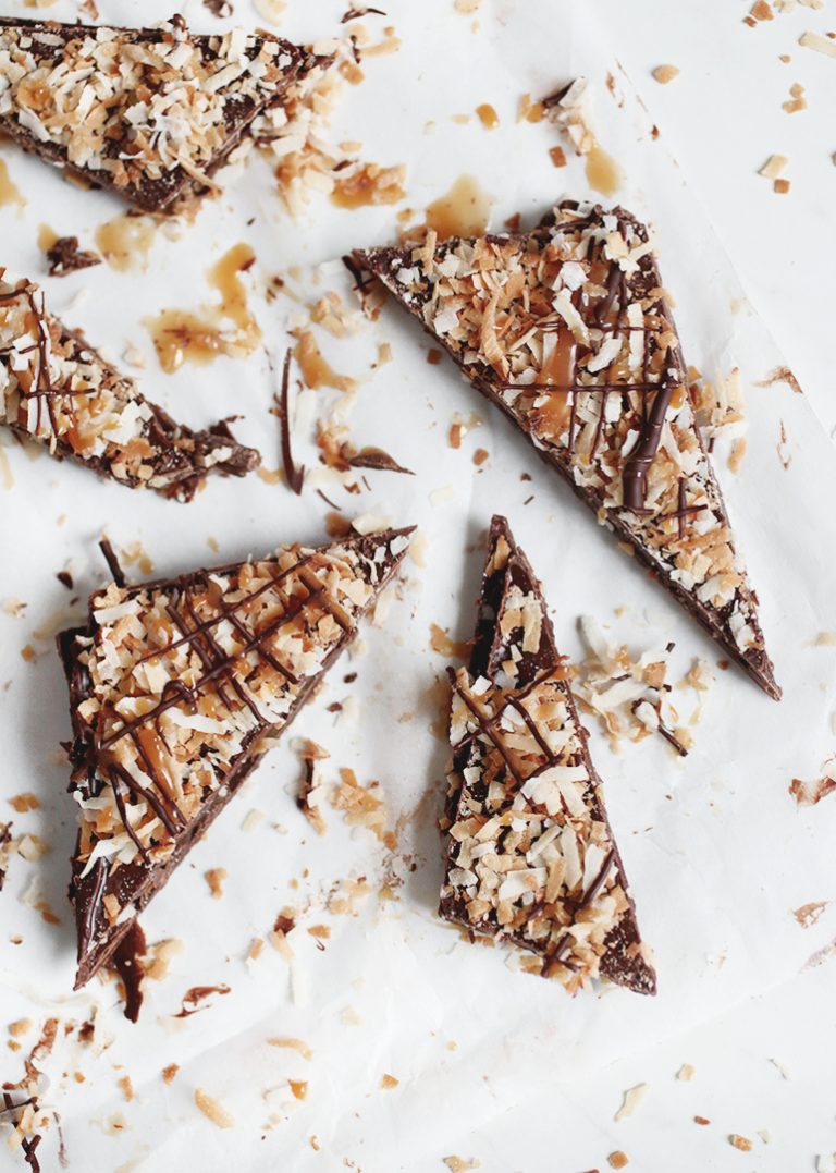 Salted Caramel + Toasted Coconut Chocolate Bark - The Merrythought