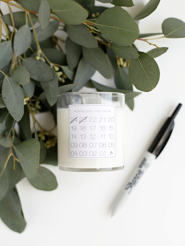 DIY Christmas Countdown Candle - The Merrythought