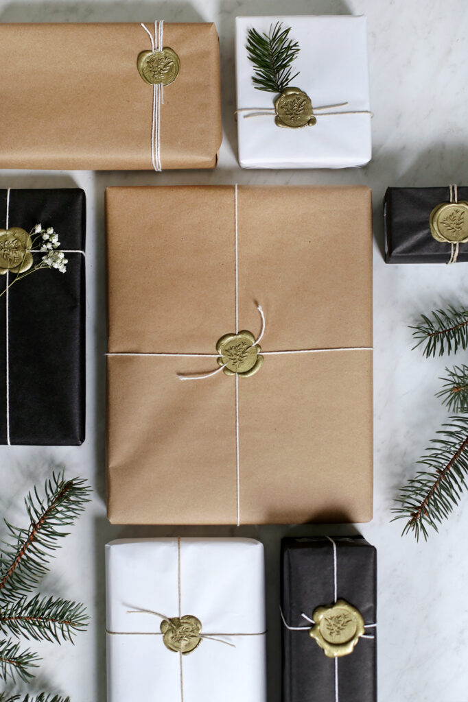 DIY Wax Stamp Gift Wrapping - The Merrythought