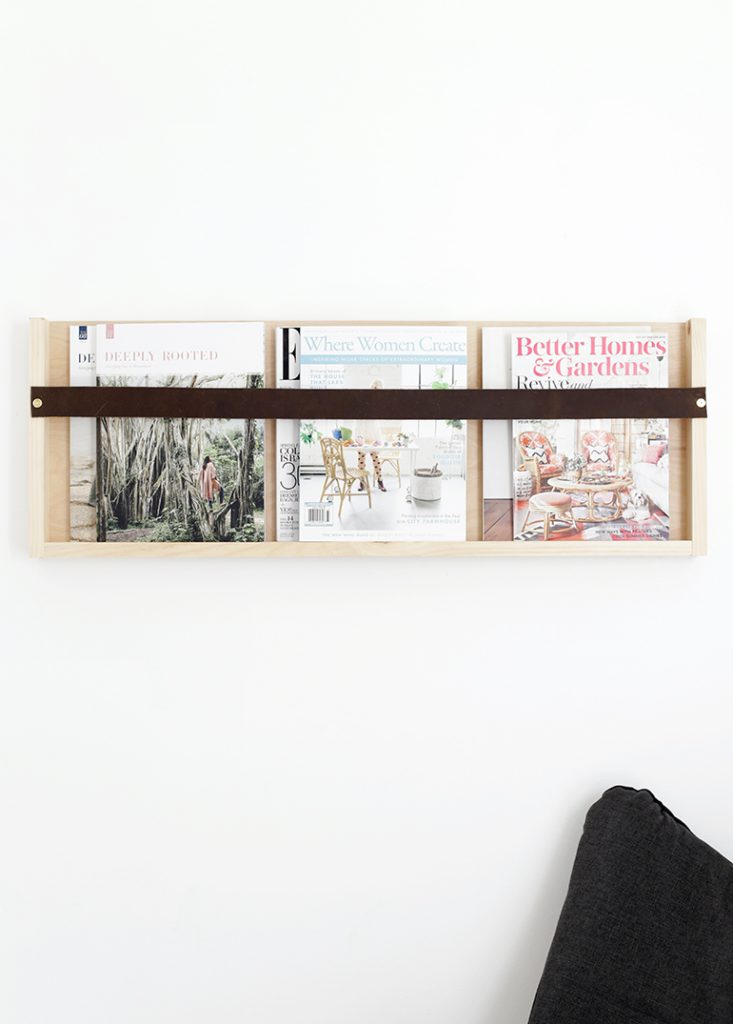 DIY Plywood & Leather Magazine Rack - The Merrythought