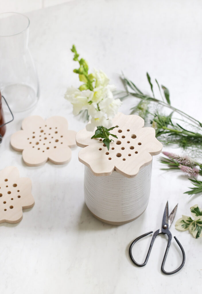 DIY Wooden Floral Stem Holders - The Merrythought
