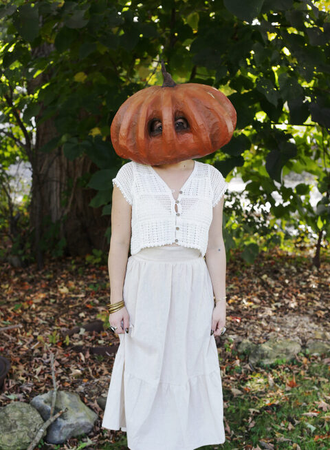DIY Vintage Pumpkin Mask - The Merrythought