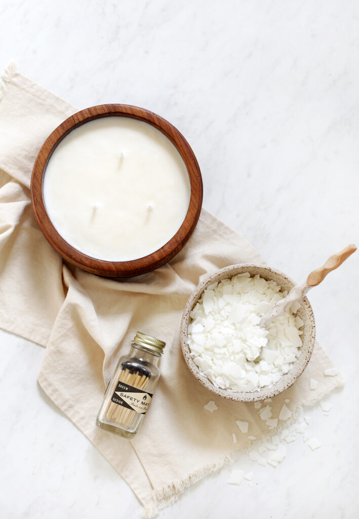 DIY Wood Bowl Candle - The Merrythought