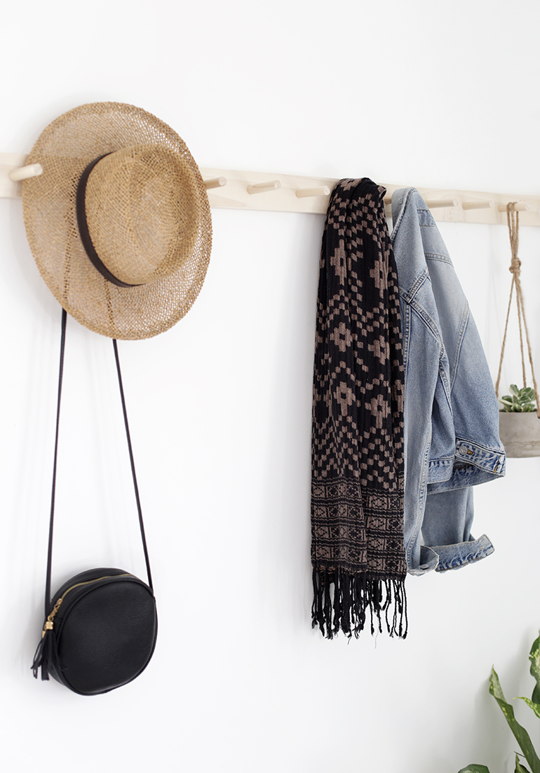 DIY Wooden Wall Mount Rack - The Merrythought