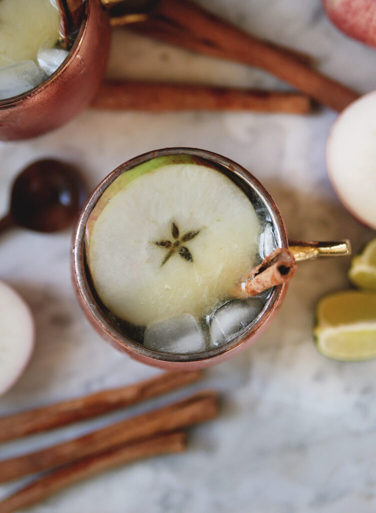 Apple Cider Moscow Mule Mocktail