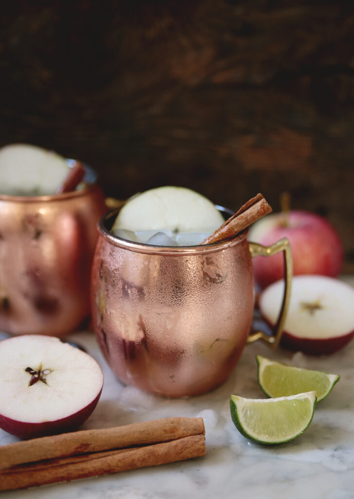 Apple Cider Moscow Mule Mocktail