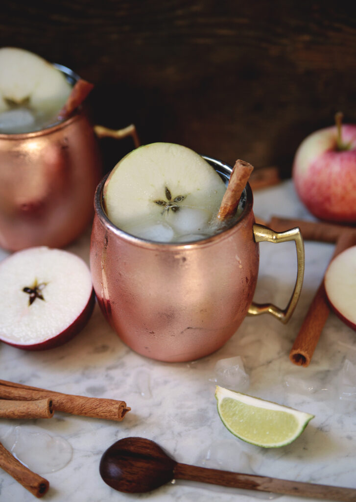 Apple Cider Moscow Mule Mocktail