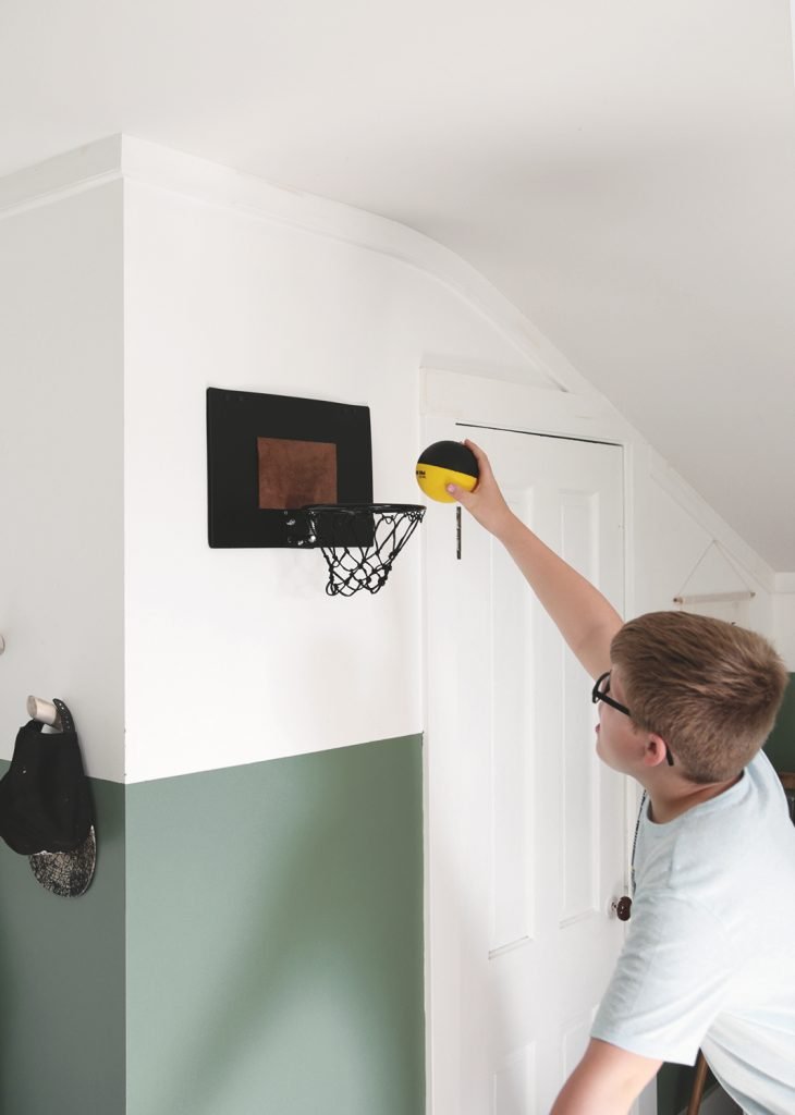 Basketball Hoop Makeover - DIY Indoor Basketball Hoop Makeover