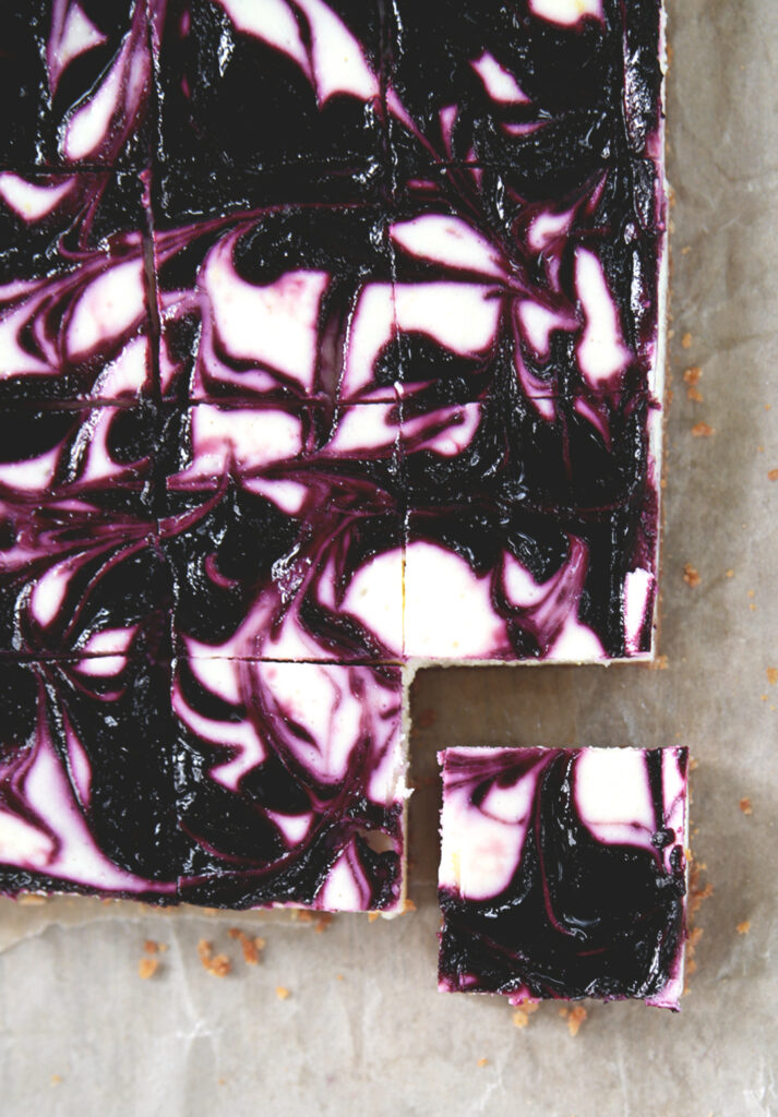 Black Raspberry Cheesecake Bars