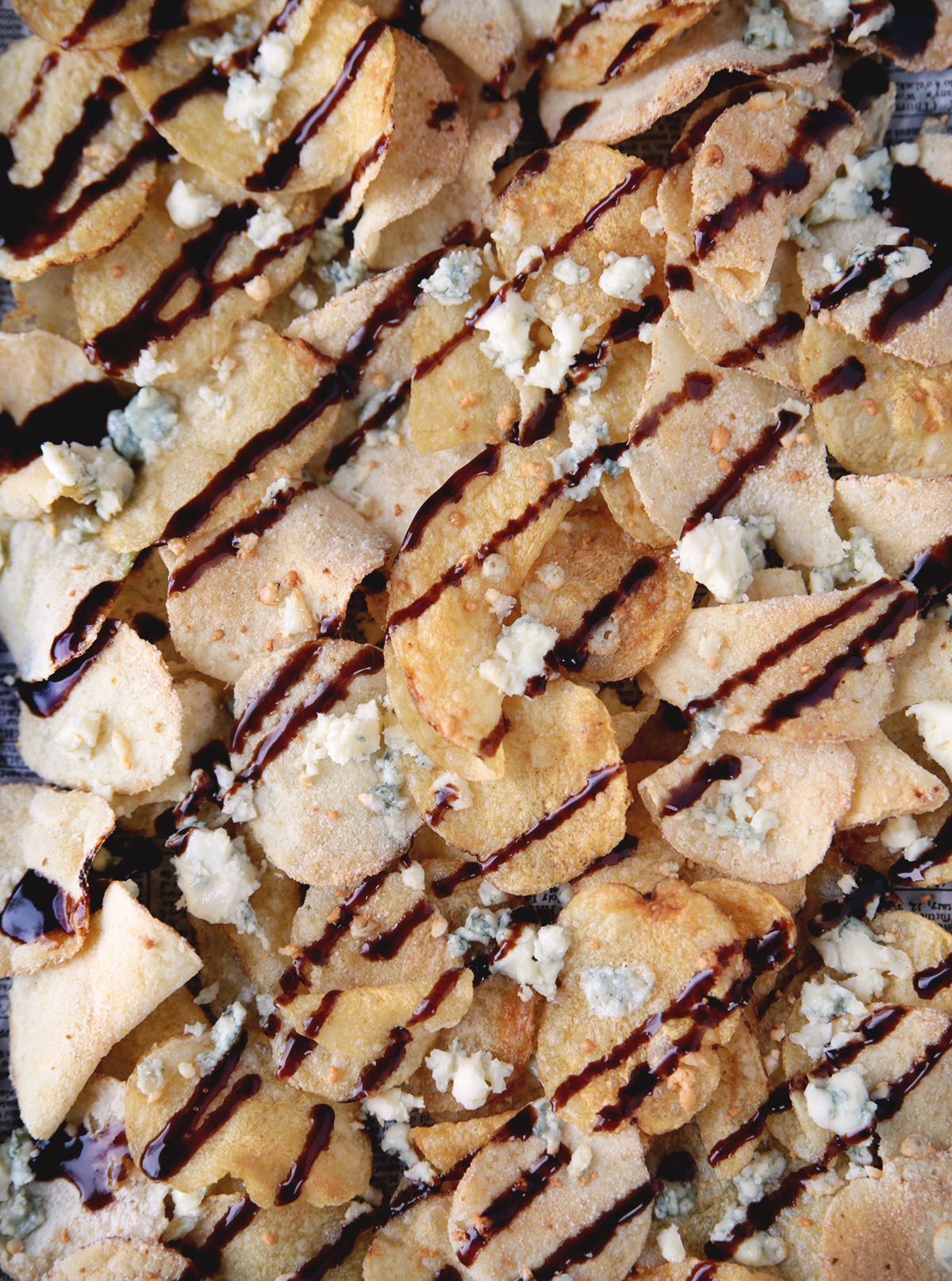 Blue Cheese Balsamic Potato Chips