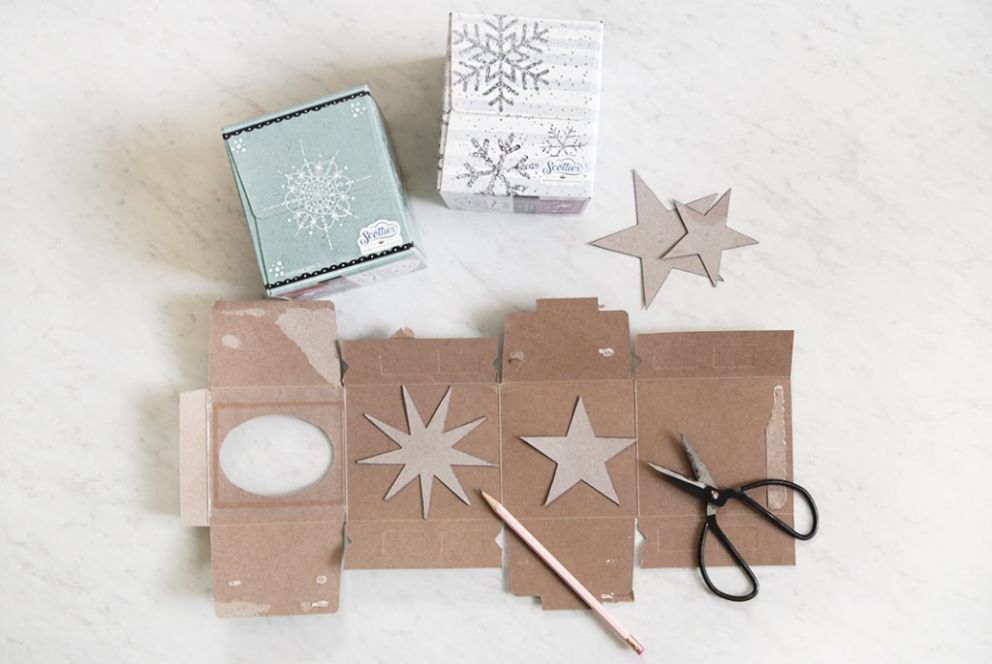 DIY 3D Cardboard Stars - How to Make 3D Stars from Cardboard
