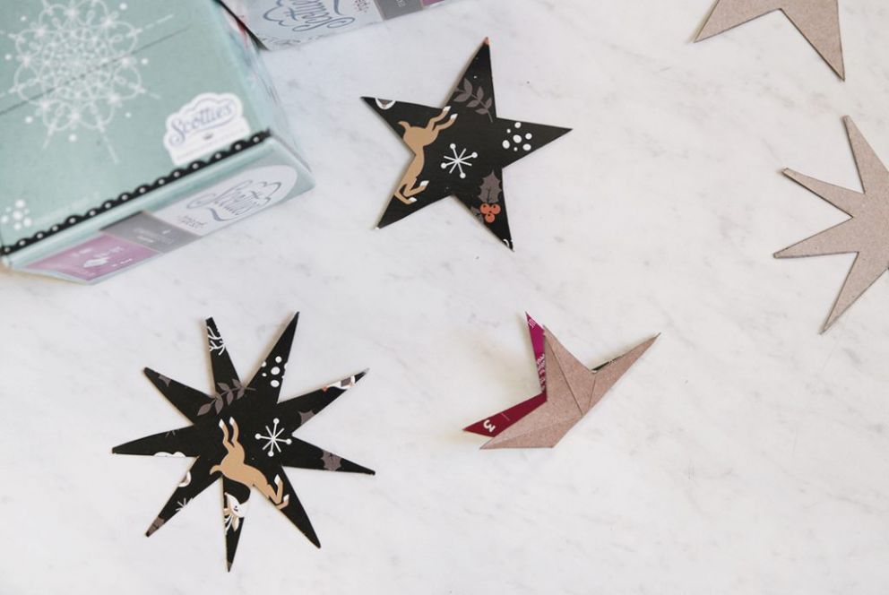DIY 3D Cardboard Stars - How to Make 3D Stars from Cardboard
