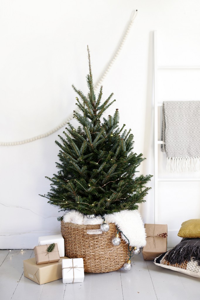 Christmas Tree in a Basket