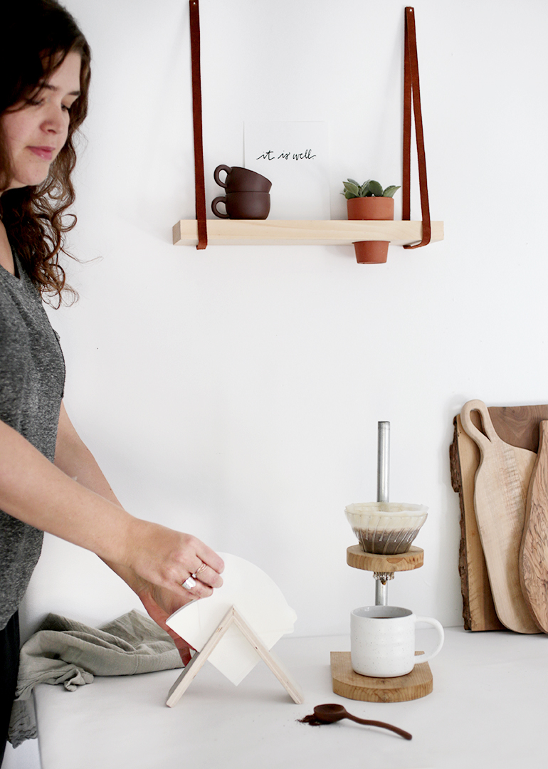 DIY Coffee Filter Stand - The Merrythought