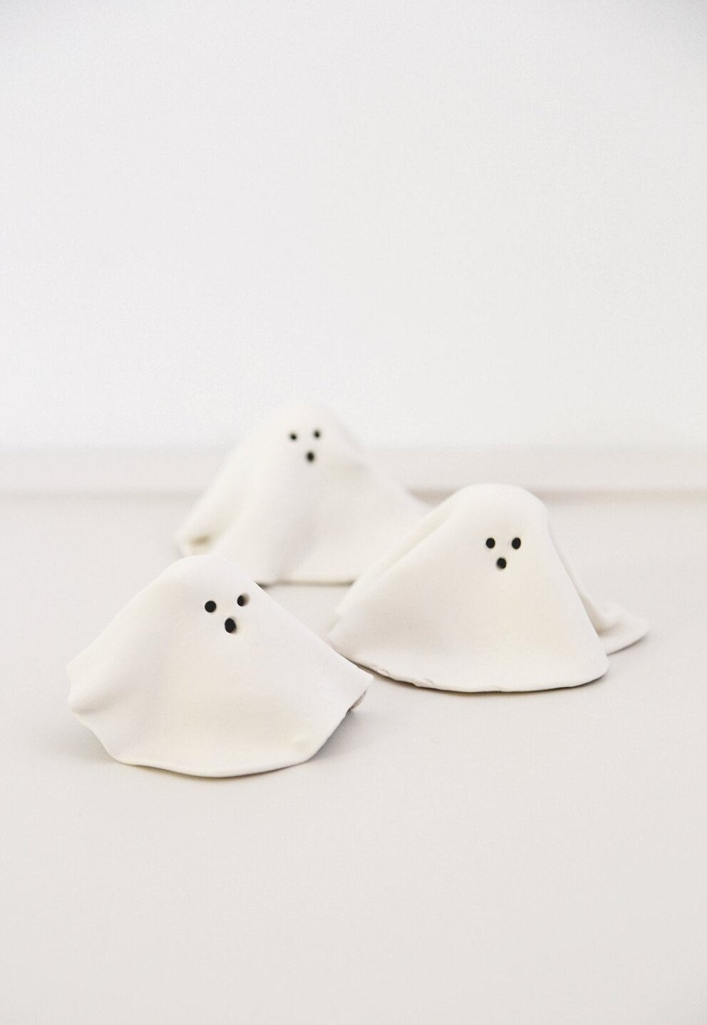 DIY Clay Ghost Tea Lights