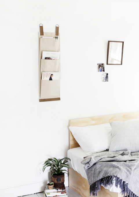 DIY Canvas Wall Pockets - The Merrythought