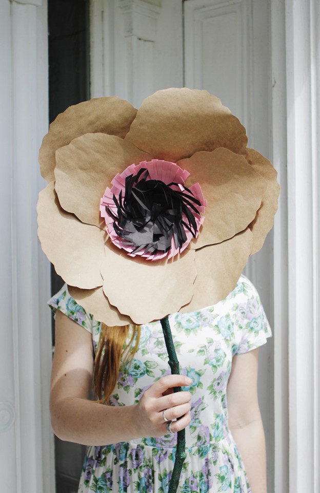 DIY Giant Kraft Paper Flowers - The Merrythought