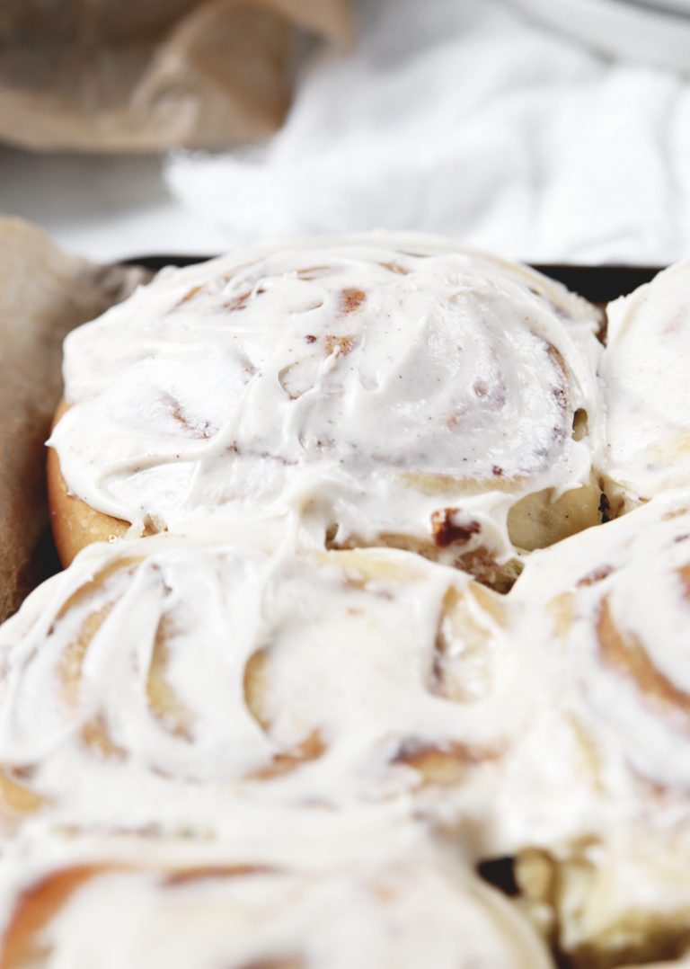 Maple Cinnamon Rolls with Maple Cream Cheese Frosting