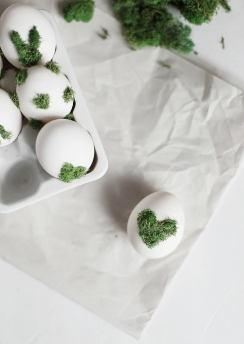 DIY Moss Design Eggs - The Merrythought