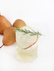 Pear Rosemary Spritzer Mocktail