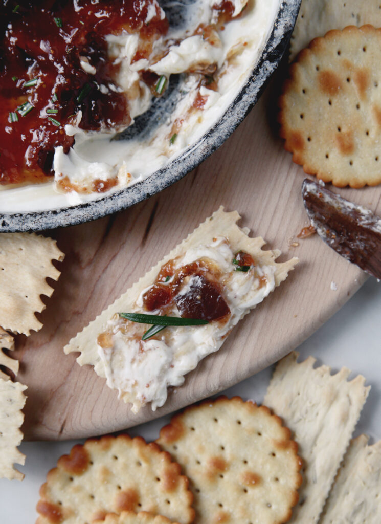 Whipped Goat Cheese with Fig Jam & Rosemary