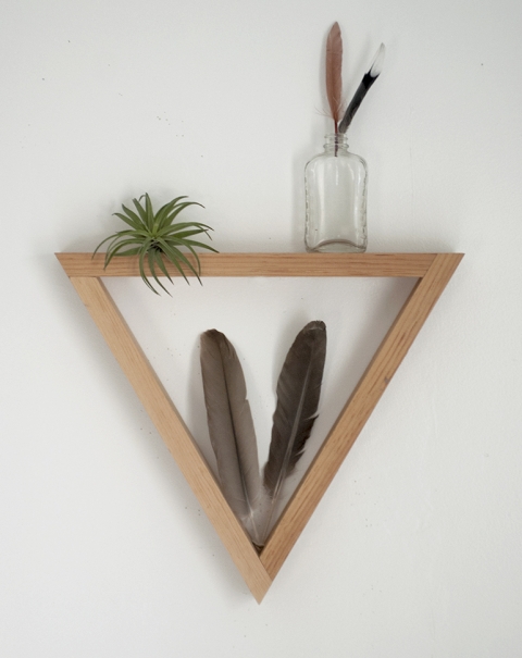 DIY Wooden Triangle Shelves - The Merrythought