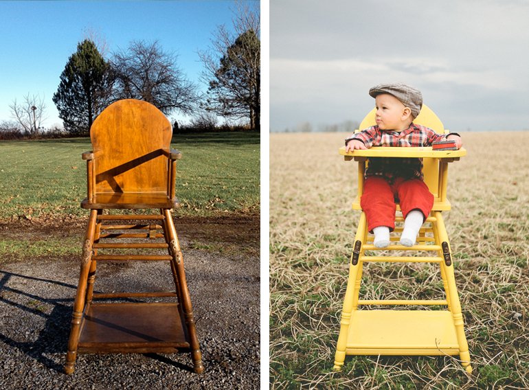 Roadside Find: Painted High Chair - The Merrythought